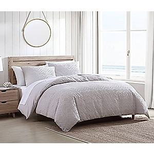 Tommy Bahama - King Comforter Set, Cotton Bedding with Matching Shams, Medium Weight Home Decor for All Seasons (Waffle Grey, King)