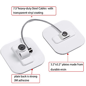 Fridge Lock,Refrigerator Locks,Freezer Lock with Key for Child Safety,Locks to Lock Fridge and Cabinets (White Fridge Lock-1Pack)