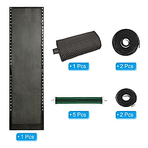 PATIKIL Gravity Chair Replacement Fabric, 63"x17" Anti-Gravity Chair Cloth Recliners Repair Tool with Bungee Cord Kit for Patio Pool Lawn Camping Outdoor, Brown