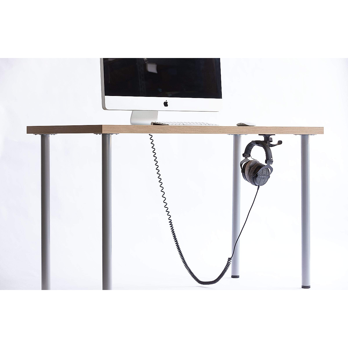 Elevation Lab The Anchor Pro (2-Pack) - Extra Strong Under-Desk Headphone Stand Mount with Built-in Cord Management