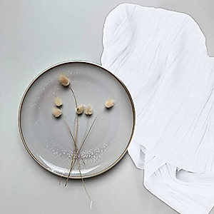 RUVANTI Flour Sack Towels 6 Pack 28"x28", Ring Spun 100% Cotton Flour Sack Dish Towels, Machine Washable, Absorbent Tea Towels - Flour Sack Kitchen Towels for Drying & Cleaning - White