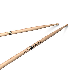 ProMark Drum Sticks - Finesse 7A Drumsticks - Drum Sticks Set - Small Round Wood Tip - Long Maple Drumsticks - Consistent Weight and Pitch - 1 Pair