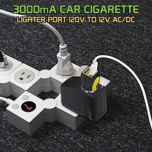 Cellet AC to DC 12V Output Converter. AC/DC Power 110V- 120V AC to 12V DC Car Cigarette Lighter Power Converter. AC to DC Female Adapter (Not for Air-Pump, Compressor, Vacuum Cleaner)