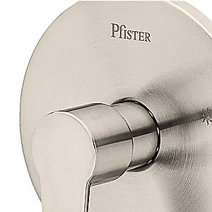 Pfister Pfirst Modern Valve Trim Only (Valve Body Sold Separately), Single Handle, 1-Hole, Brushed Nickel Finish, R89040K