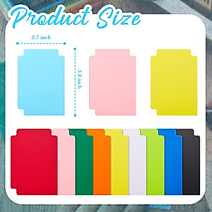 Trading Card Dividers Multicolor Card Page Dividers Frosted Card Separator with Tabs Plastic Divider Cards for Games Sports, 2.7 x 3.8 Inches (50)