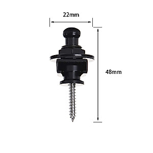 Wolfride 4 PCS Guitar Strap Locks and Buttons Security Quick Release Straplocks Strap Parts