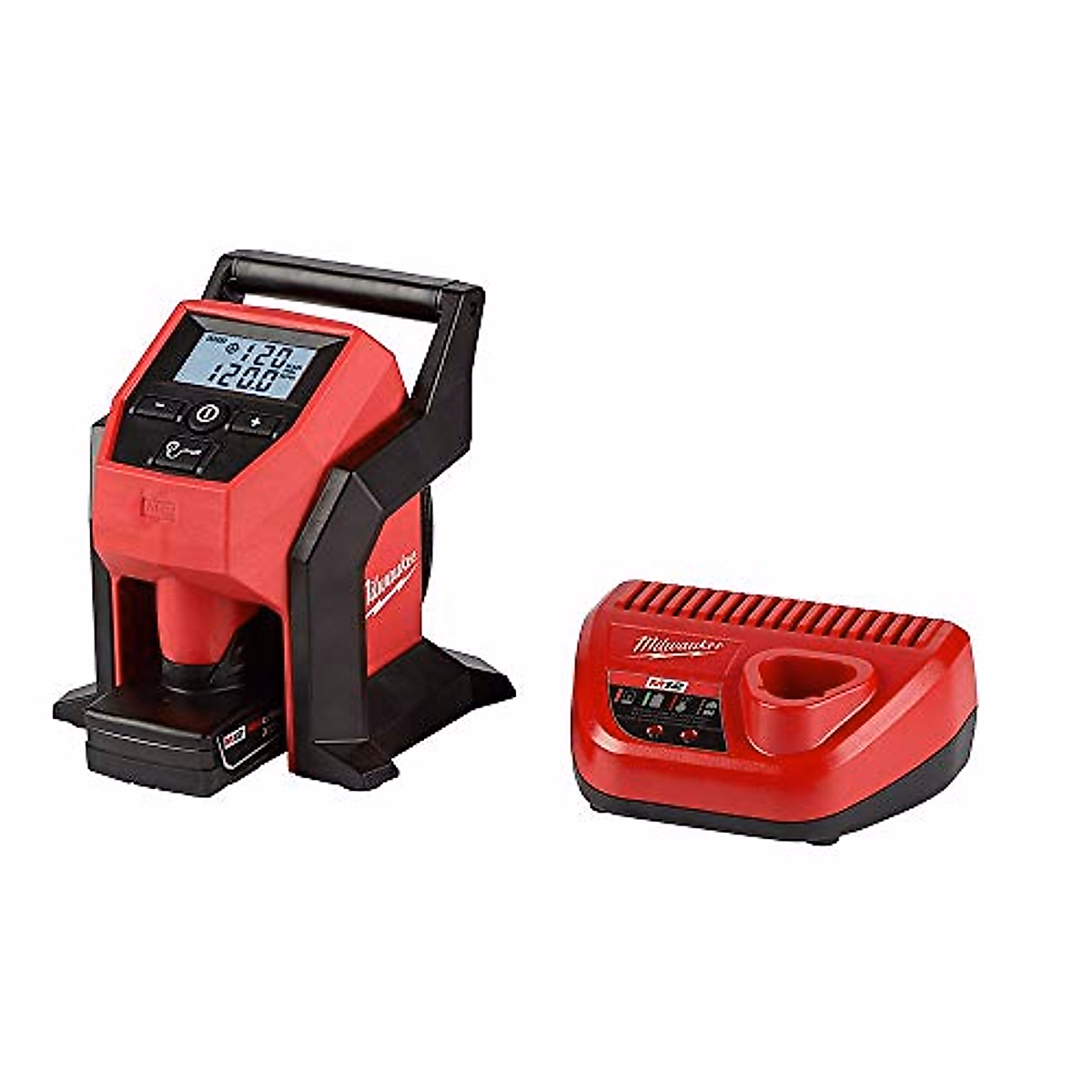 Milwaukee M12 12-Volt Lithium-Ion Cordless Compact Inflator Kit W/ 4.0Ah Battery & Charger