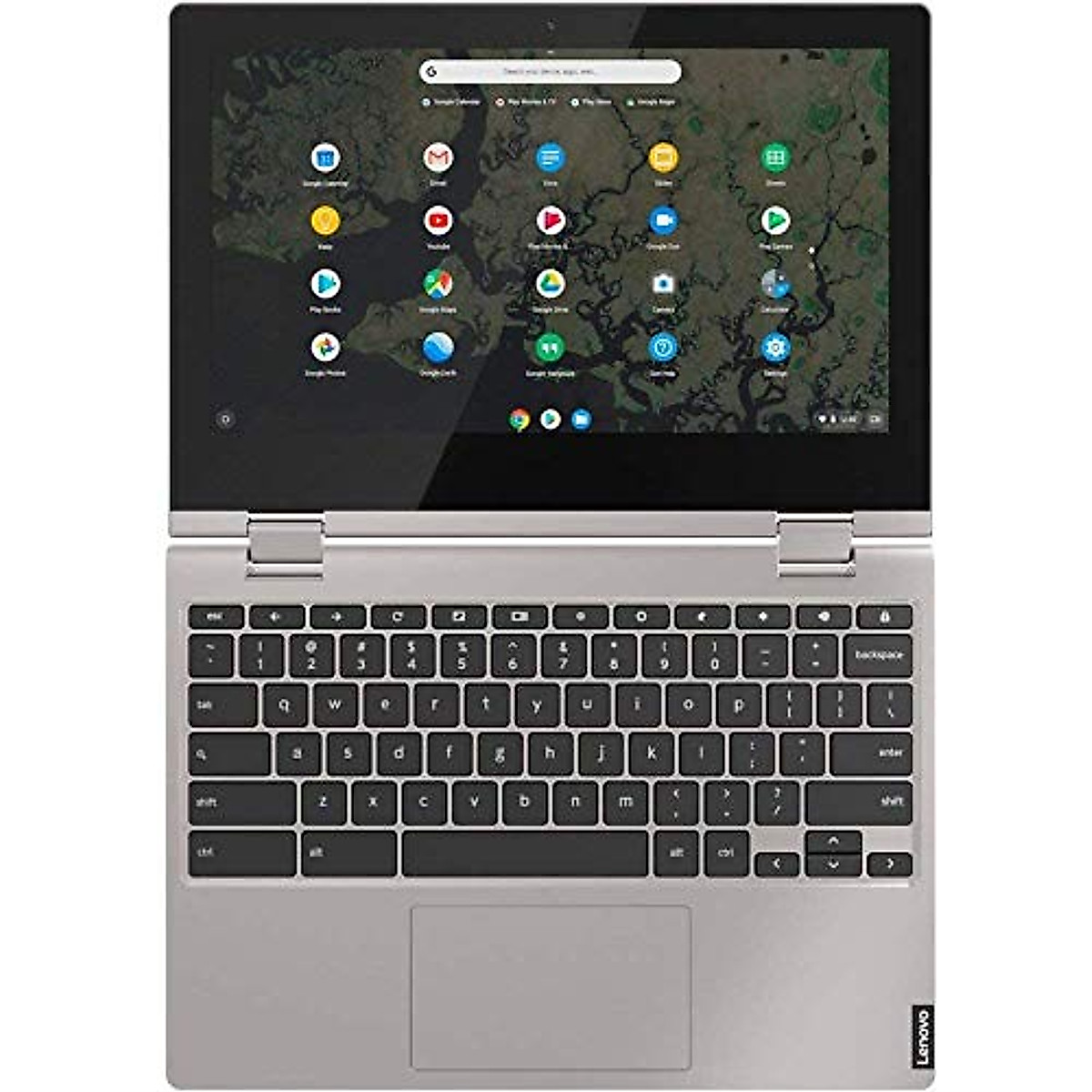 Lenovo Chromebook C340 2-in-1 Convertible Laptop, 11.6" HD Touchscreen, Intel Celeron N4000, 32GB eMMC, 4GB DDR4 RAM, WiFi, USB Type-C, Bluetooth, Webcam, Chrome OS, Platinum Gray
