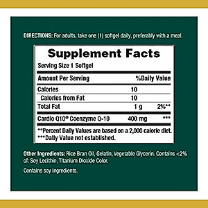 CoQ10 by Nature's Bounty, Dietary Supplement, Supports Heart Health, 400mg, 39 Softgels