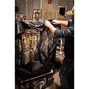 Scent Crusher Halo Series Covert Closet - Roller Bag Converts to Portable Closet, Includes The Halo Battery-Operated Generator to Remove Odors on Hunting Gear and Equipment