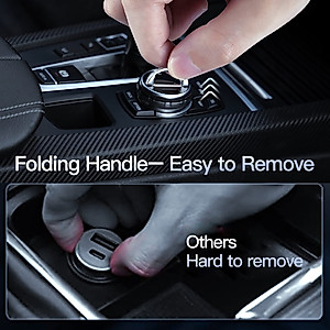 USB C Car Charger, PD 45W & QC 45W Fast Charging Cigarette Lighter USB Charger Adapter [Super Small, Flush Fit, Metal] Compatible with iPhone 14 13 12 Samsung Galaxy S22 21 20 Pixel