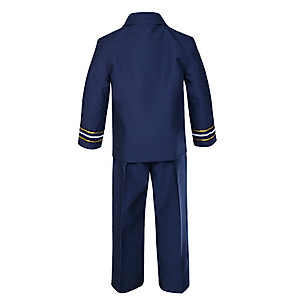 Sailor Captain Suit for Boy Outfits from New Born to 7 Years Old (2T, Navy pants)