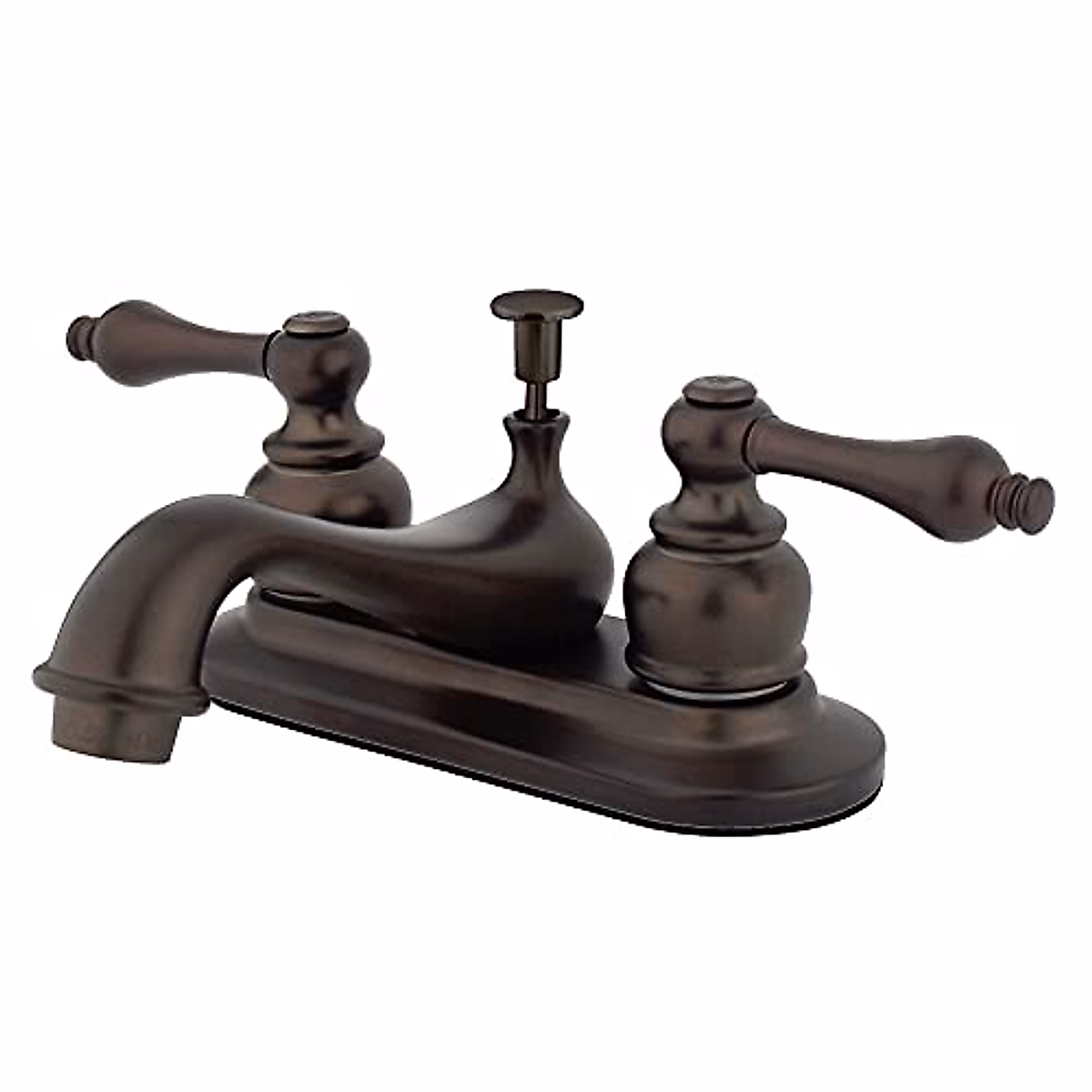 Kingston Brass KB605AL Restoration 4-Inch Centerset Lavatory Faucet with Metal lever handle, Oil Rubbed Bronze