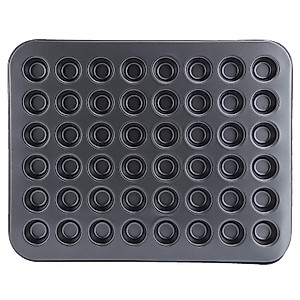 OUKENS Baking Tray, 48‑Cup Mini Round Cupcake Pan Tray, Non-Stick Mini Muffin and Cupcake Pan, Baking Mould Bakeware