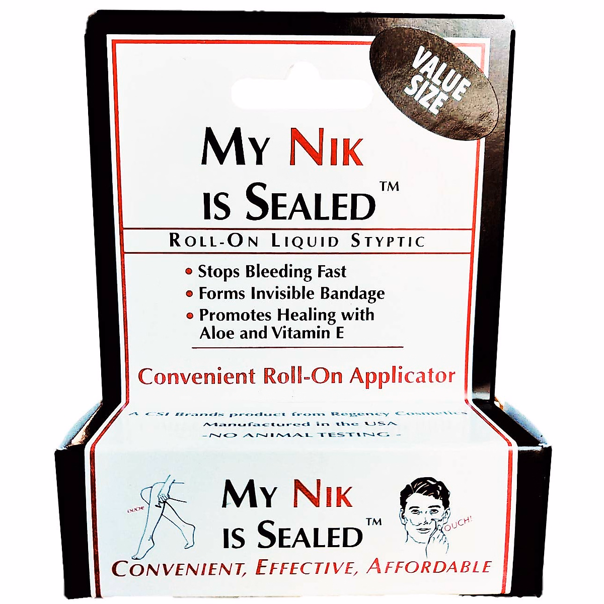 My Nik is Sealed COSMETICALLY SEALED My Nik Is Sealed Roll-On Liquid Styptic | 12ml Value Size | First Aid in a Tube | Made in USA