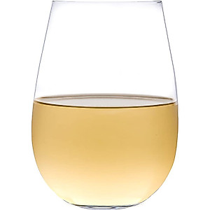 Voted New York Times Best Stemless Glass 2017, Elegant European Lead-Free Crystal Stemless Wine Glasses, Set of 6, 17 Fl Oz, Perfect for Scotch, Whisky, Cocktails, Water, and Smoothies