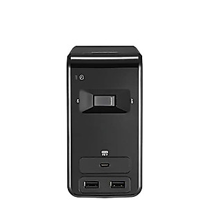 APC Desk Mount Power Station PE6U21, U-Shaped Surge Protector with USB Ports (3), Desk Clamp, 6 Outlet, 1080 Joules Black