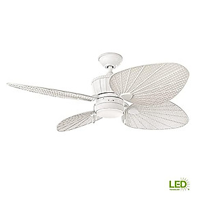 Home Decorators Collection YG618-WH Pompeo 52 in. LED Outdoor White Ceiling Fan