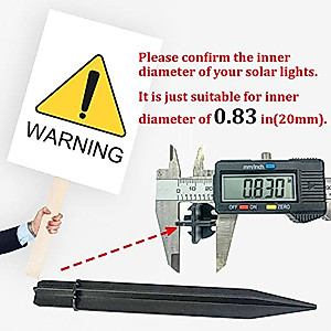 RIGHT+LEFT 10 PCS Premium 8.25 Inch Upgraded Reinforced Plastic Ground Spikes, ABS Lights Replacement Stakes, Draining Design, Ideal for Solar Torch Garden Lights