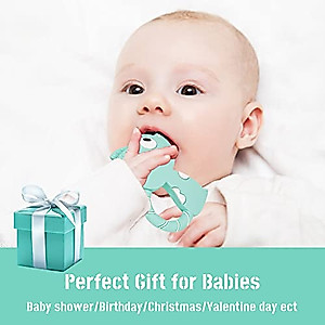 AEOLZ Teething Toys for Baby 0-6 Months, Food-Grade Silicone Baby Teethers, Infant to Toddler Soft Baby Sensory Toys,Teething Relief Baby Girl Gifts, BPA Free