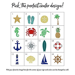 Customizable Beach House Sign, Personalized Beach Condo Wall Art for New Beach Home Gifts, Large Beach Family Established Framed Wall Art 10"x20"