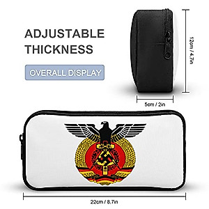 Coat of Arms of Germany Logo Pencil Case Stationery Pen Pouch Portable Makeup Storage Bag Organizer Gift
