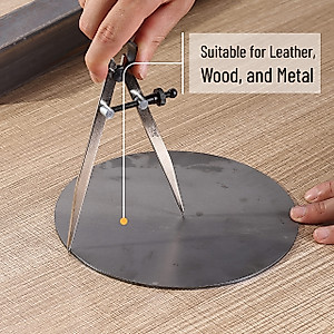 Mr. Pen- Adjustable Divider Leather Compass, 8 Inch, Lockable Metal Compass, Wing Dividers for Leather, Woodworking Compass, Compass for Woodworking, Large Compass for Woodworking, Wing Divider