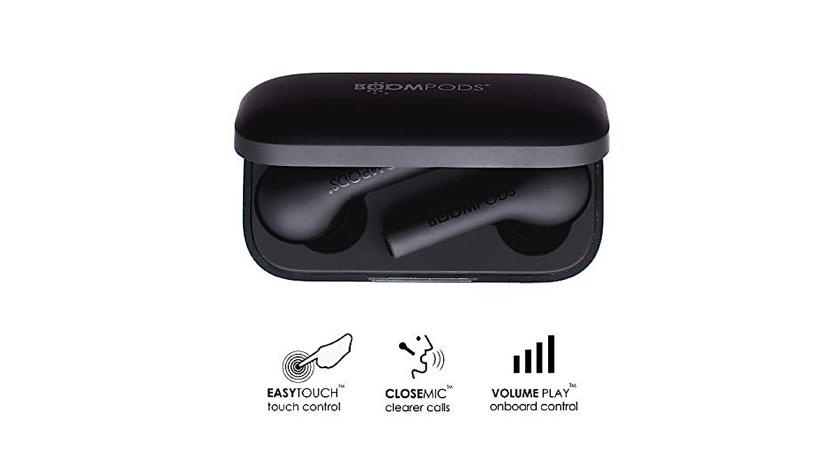 BoomPods Bassline Wireless Earbuds with IPX5 Water Resistance