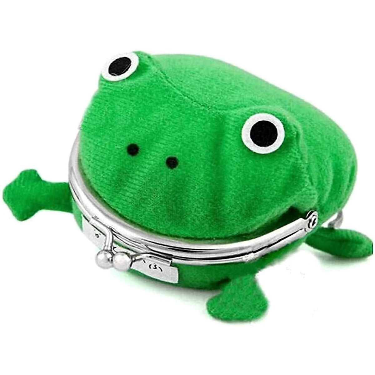 Bestmaple Frog Wallet Anime Cartoon Wallet Coin Purse Manga Flannel Wallet Cute Funny Plush Toy (Anime Frog)