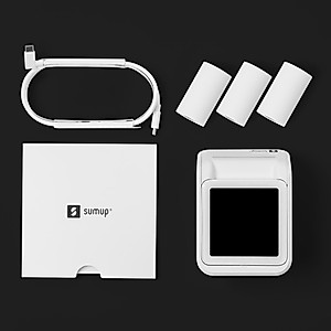 SumUp Solo + Printer Bundle - Credit Card Payment Card Reader. Full Touch-Screen Interface with Free SIM Card and Mobile Data (SumUp Solo + Printer)
