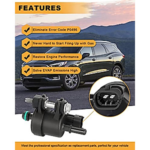 12690512 Vapor Canister Purge Valve Compatible with 2009-2017 Chevy Traverse Camaro Equinox Impala Caprice GMC Acadia Canyon Terrain Cadillac CTS SRX Buick LaCrosse Replace# 12610560 911-082