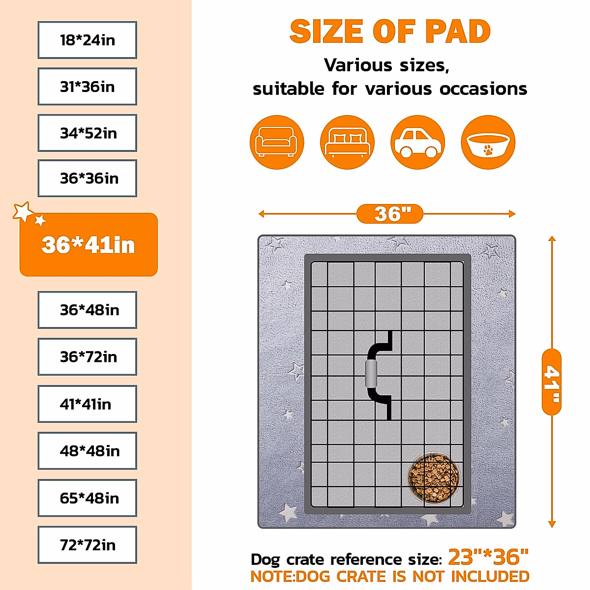 LOOBANI Washable Pee Pads for Dogs, Reusable Pee Pads for Dog Mat Puppy Pads Training Pads Non Slip Whelping Pad for Dog Playpen, Crate, Car, Grey 2 Pack 36 x 41 in