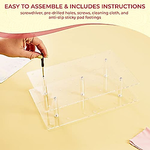 Cal's Cake Pops Premium 24 Hole (2 Dozen) Large Cake Pop Display Stand | Wider Spacing & Holes | Extra Support for 6'' OR 8'' Cake Pop Sticks, Clear