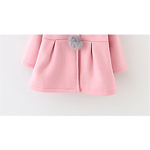 MINKIDFASHION Baby Girls Winter Autumn Cotton Warm Jacket Coat (2T, Pink)