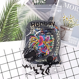 Honbay Yunnan Ethnic Style Handmade Embroidered Crossbody Bag Mini Canvas Shoulder Bag for Women and Girls
