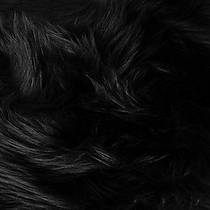 Faux Fake Fur Long Pile Luxury Shaggy/Craft, Sewing, Cosplay, Costume, Decorations / 60" Wide/Sold by The Yard (Black, Shaggy 1.5" Pile)