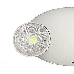AmazonCommercial LED Emergency Light, UL Certified, 1-Pack, Adjustable Two Heads, Battery Backup