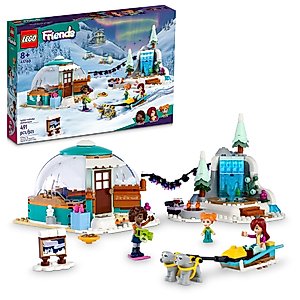 LEGO Friends Igloo Holiday Adventure 41760 Building Toy Set for Ages 8+, with 3 Dolls, 2 Dog Characters, A Winter Themed Gift for Kids 8-10 Who Love Snowy Adventures, Dog Sledding and Pretend Play