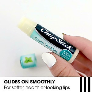 ChapStick 100% Natural Lip Butter, Green Tea Mint, 0.15 oz (Pack of 12)