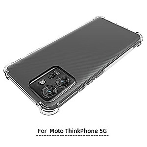 Osophter for Moto ThinkPhone Case,Motorola ThinkPhone 5G Case Clear Women Girls Boys Reinforced Corners TPU Shock-Absorption Flexible Phone Cover for Motorola Moto Think Phone 5G(Clear)