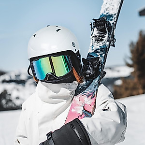 VANRORA Ski Helmet, Snowboard Helmet - Glossy White, M