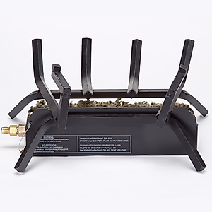 HearthSense CSW18HVL Natural Gas Vented Fireplace Logs Set with Match Light, 45000 BTU, Heats up to 1650 Sq. Ft, Colorado Split Wood, 18 Inches