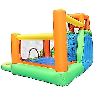 Bouncy Castle, Inflatable Castle for Kids Inflatable Castle Family Children's Playground Outdoor Play Equipment Small Trampoline Slide (Outdoor Sports)