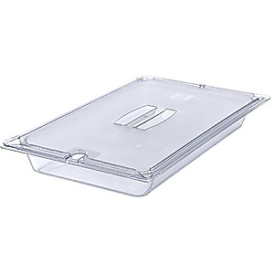 Carlisle FoodService Products 10211U07 StorPlus Full Size Polycarbonate Universal Handled Notched Food Pan Lid, Clear