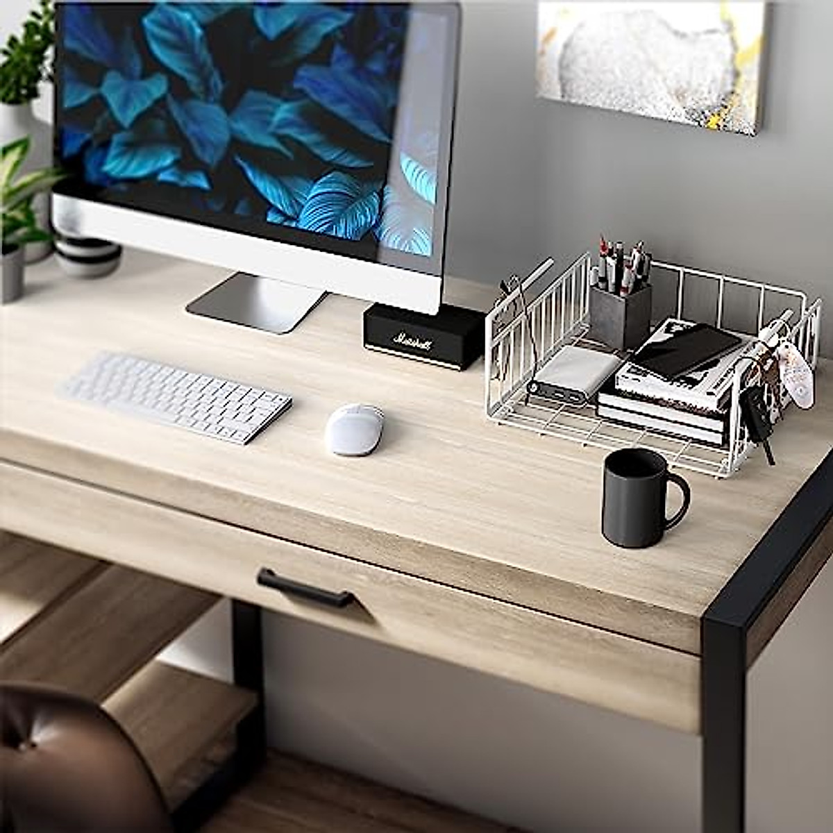 Simple Houseware Under Shelf Basket, White