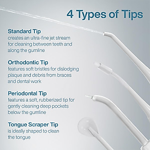 AquaSonic Water Flosser - Cordless Rechargeable Water Flossers for Teeth Cleaning - Waterproof Aqua Flosser, Portable Oral Irrigator for Dental Cleaning with 5 Jet Tips – Braces Home Travel