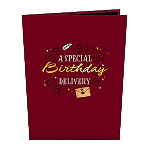 Lovepop Harry Potter Hedwig™ Birthday Delivery Pop Up Card, 5 X 7 Inches, Handcrafted 3D Pop-Up Greeting Card, Card for Kids