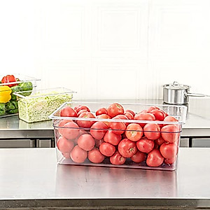 Restaurantware Met Lux Full Size Food Storage Container 1 8 Inch Deep Proofing Box - Rectangle Graduated Measurements Clear Plastic Food Grade Storage Container Dishwashable Lids Sold Separately