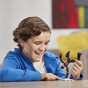 Spider-Man Marvel Bend and Flex Miles Morales Action Figure Toy, 6-Inch Flexible Figure, Includes Web Accessory, for Kids Ages 4 and Up, Black