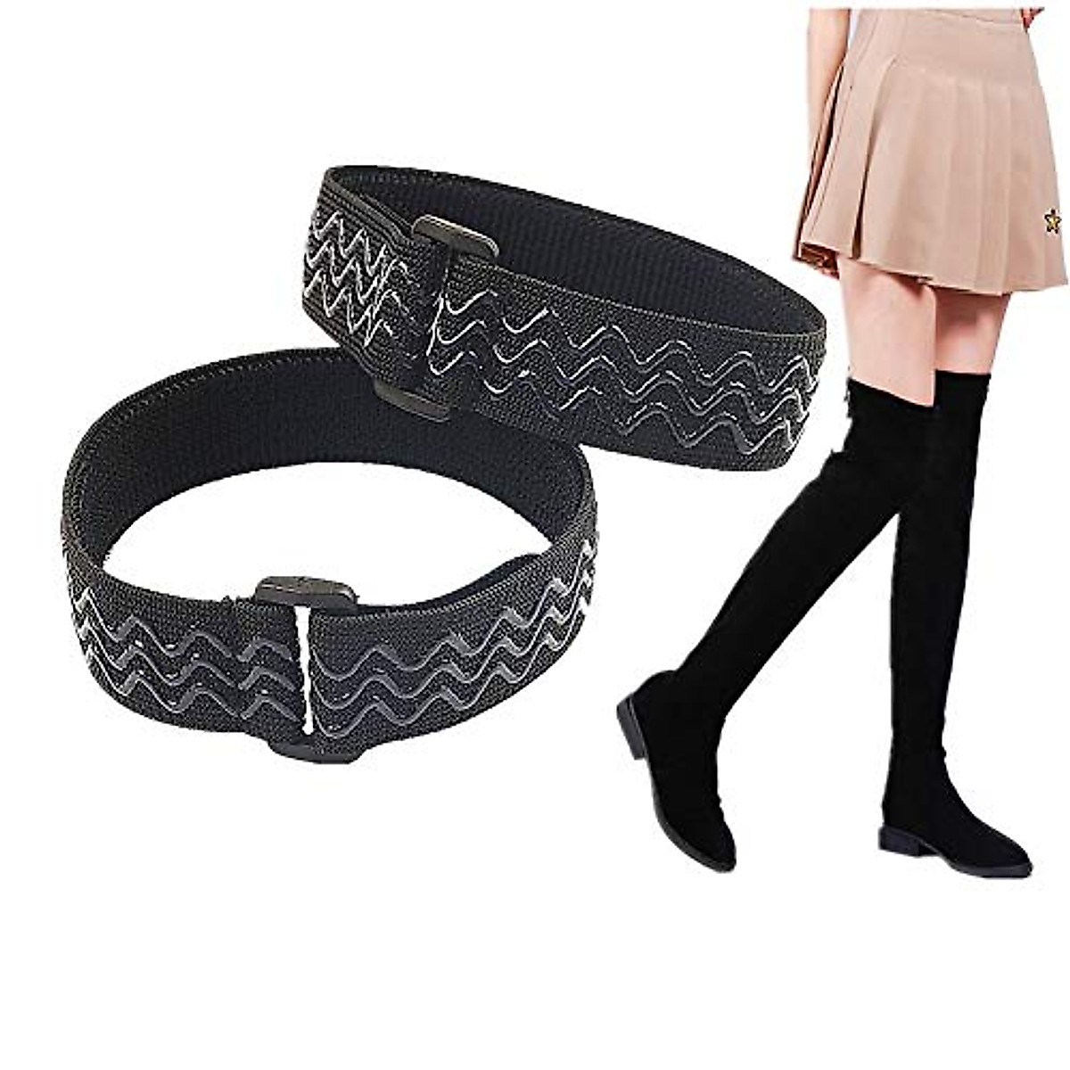Women Knee Boots Anti-Slip Straps Fixed belt Accessories,Anti-Fall Inside with 20 pcs tape stickers [1 pair](11.8-17.7 inch)